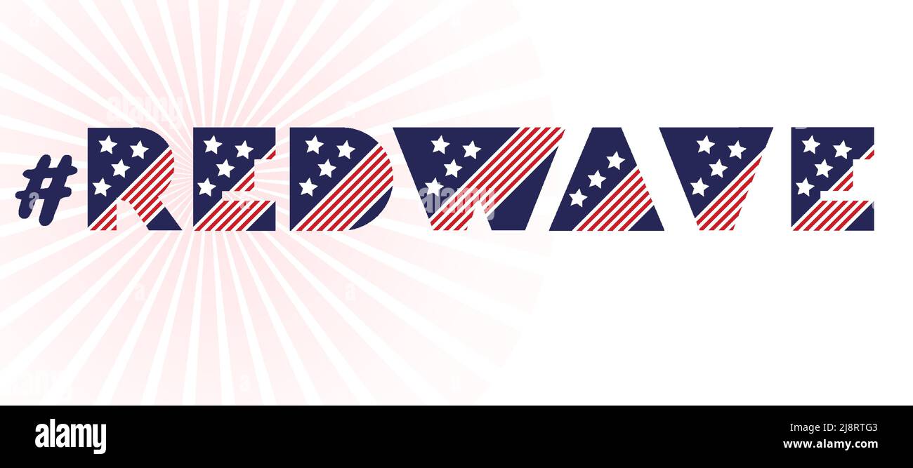 Hashtag midterm election banner on white background. 2022 political ...