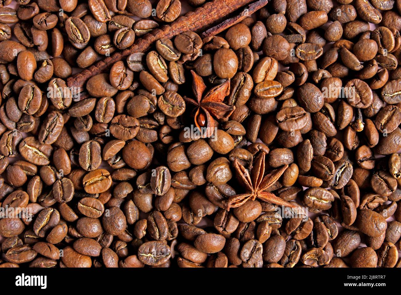 Top Down Full Bean Coffee Stock Photo - Alamy