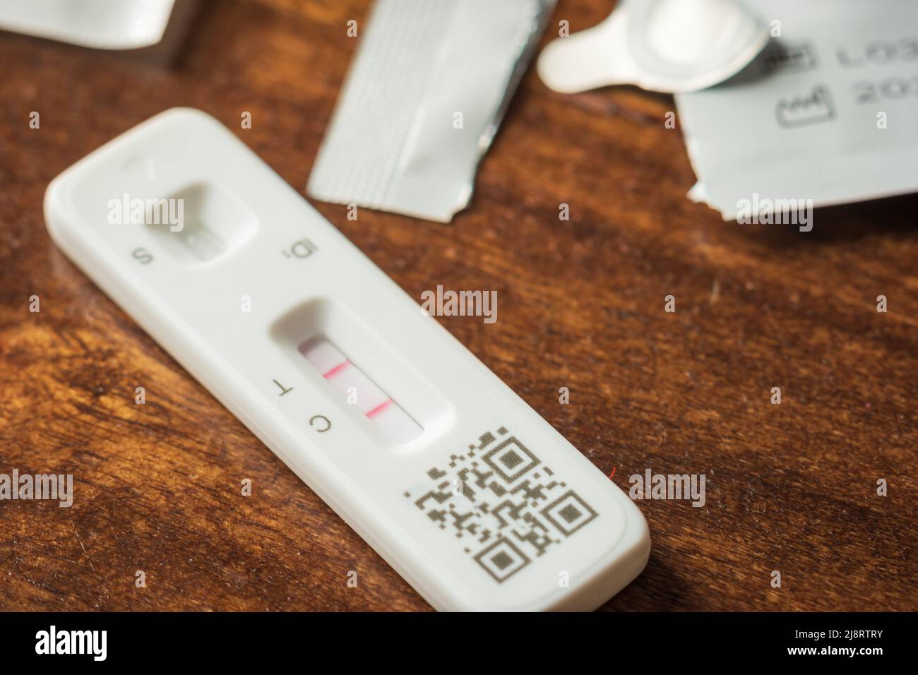Positive Covid 19 SARS CoV 2 antigen test kit for self testing in ...