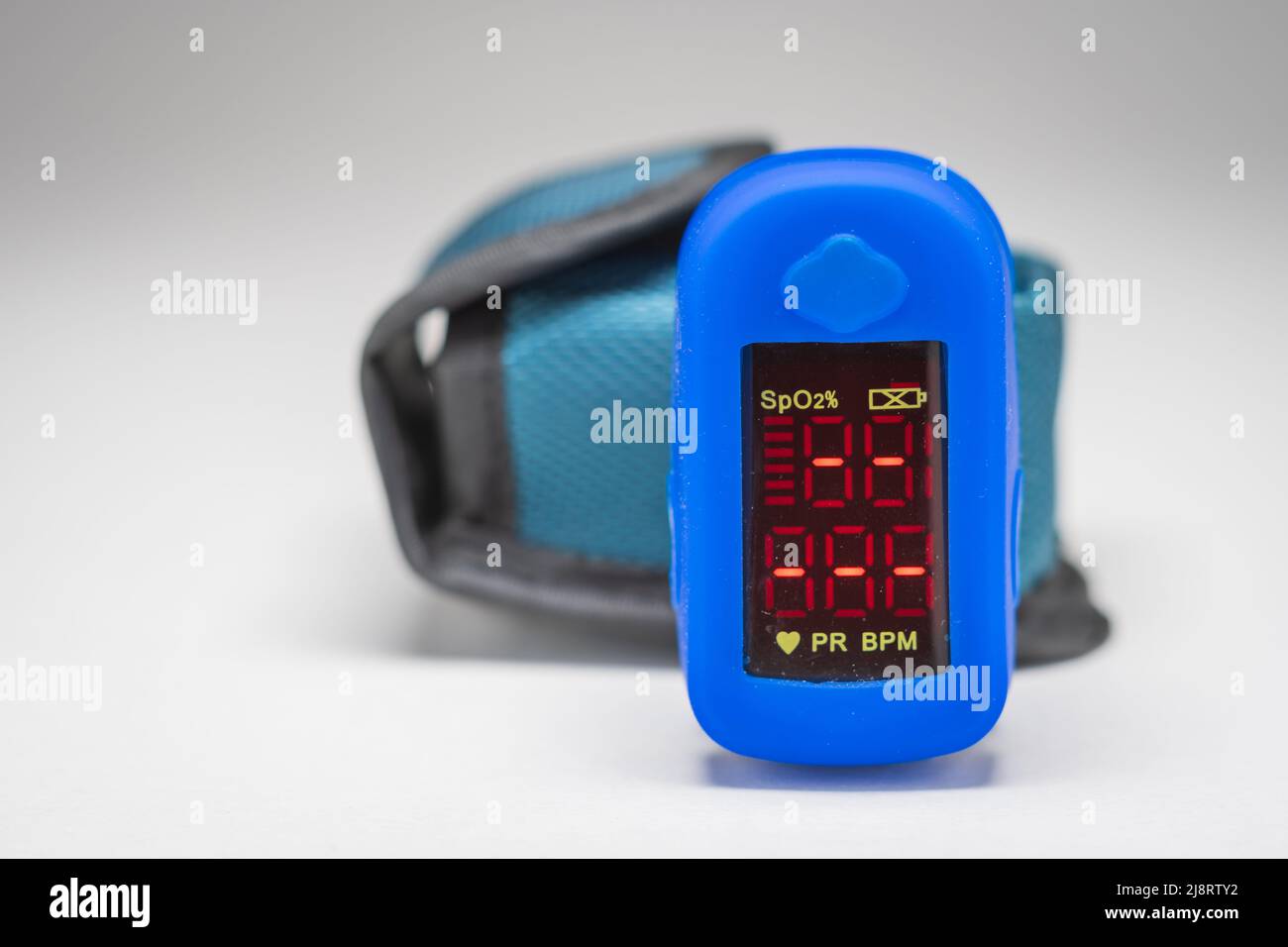 Pulse oximeter device isolated in England UK Stock Photo - Alamy