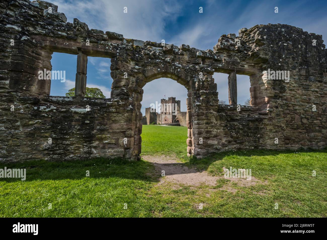 This colourful image is of the 10th century ruined medieval fortress of ...