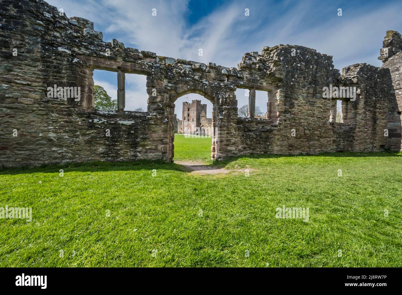 This colourful image is of the 10th century ruined medieval fortress of ...