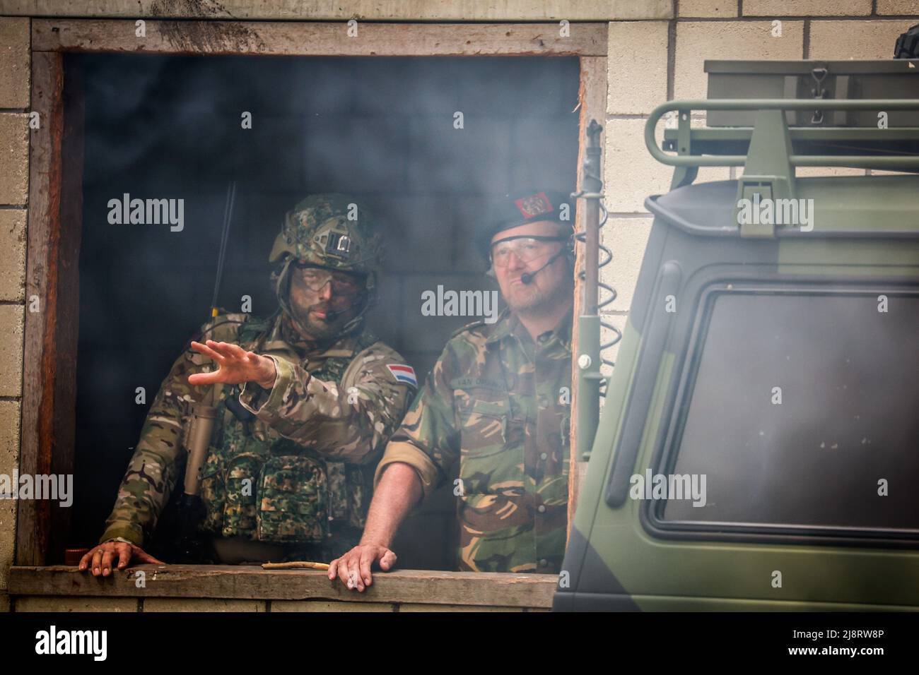 King Willem-Alexander during a working visit to the Airmobile Brigade ...