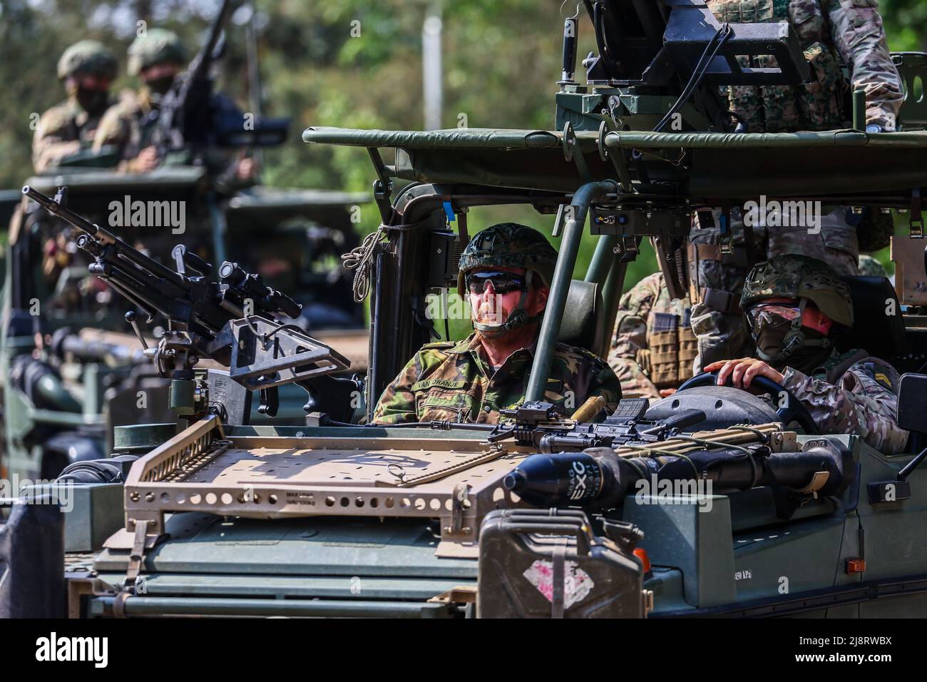 King Willem-Alexander during a working visit to the Airmobile Brigade ...