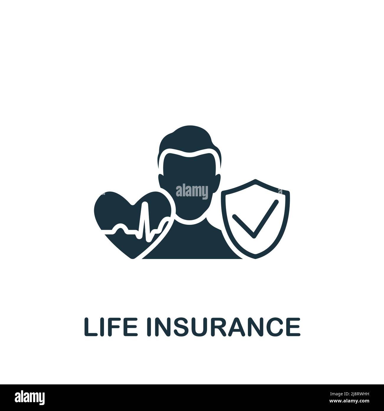 Life Insurance icon. Monochrome simple Insurance icon for templates ...