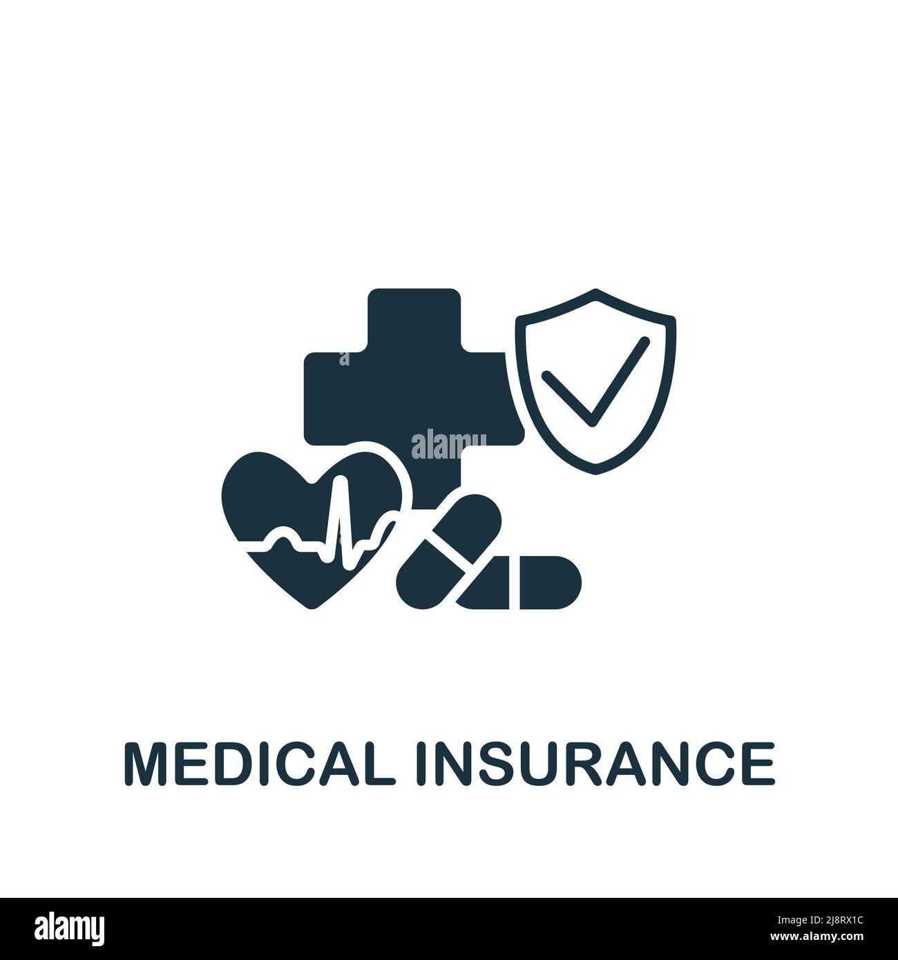 Medical Insurance icon. Monochrome simple Insurance icon for templates ...