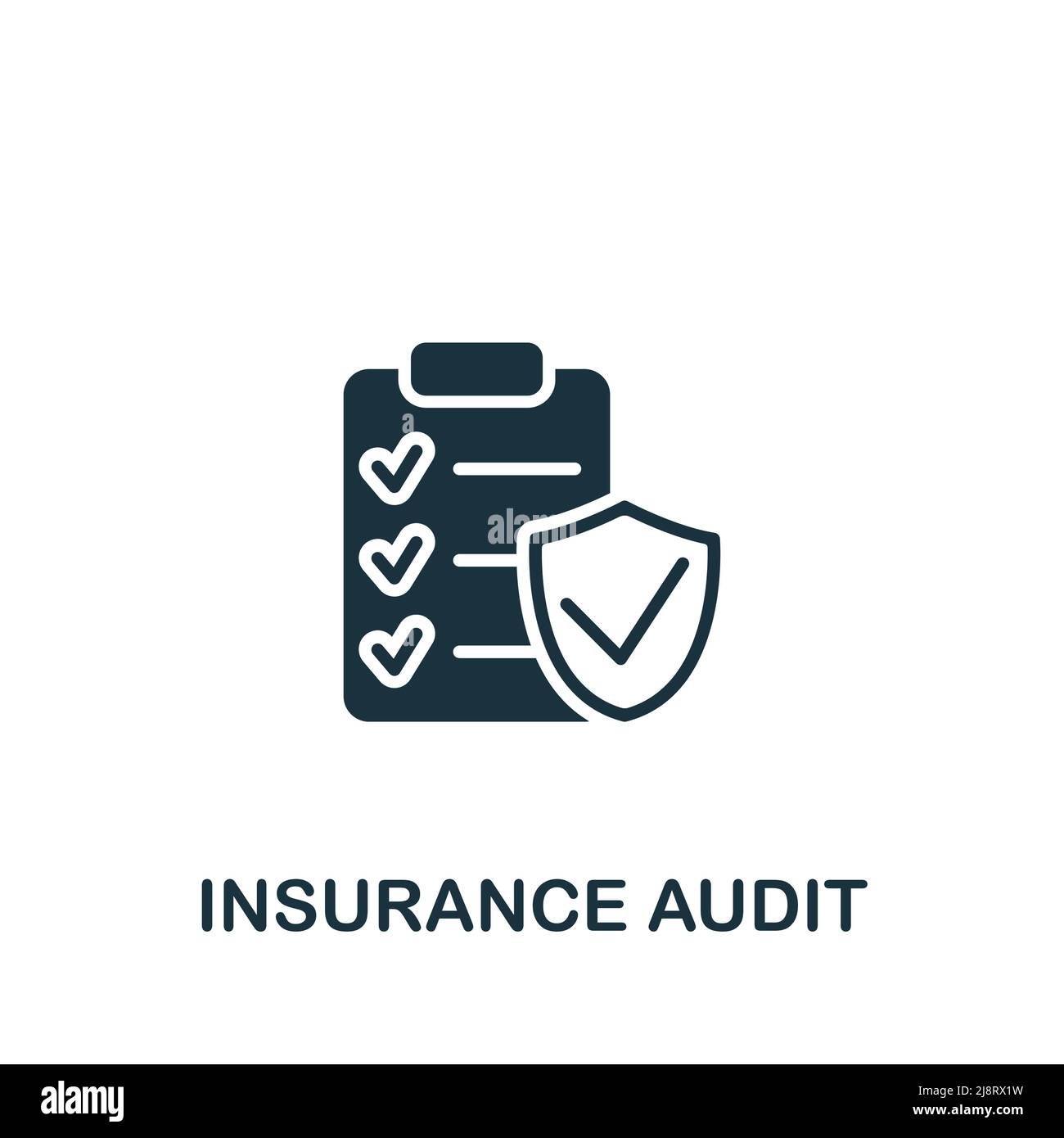 Insurance Audit icon. Monochrome simple Insurance icon for templates ...
