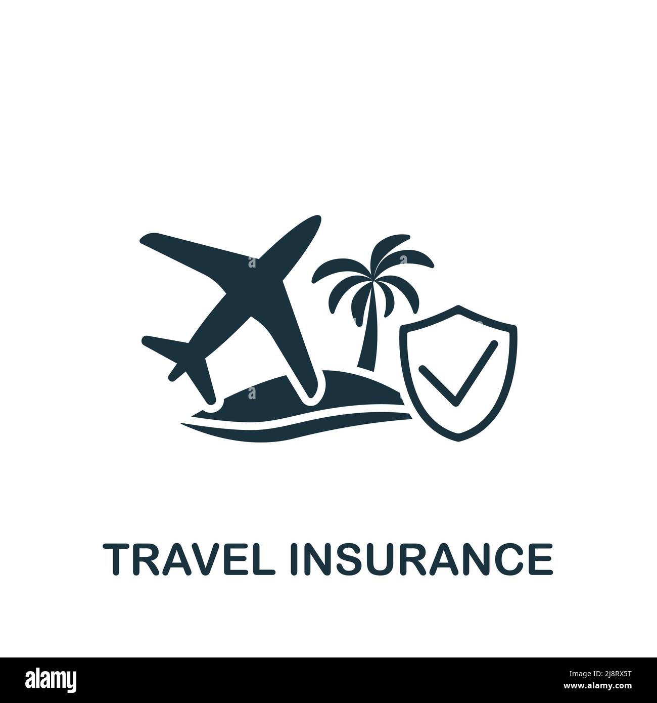 Travel Insurance icon. Monochrome simple Insurance icon for templates ...