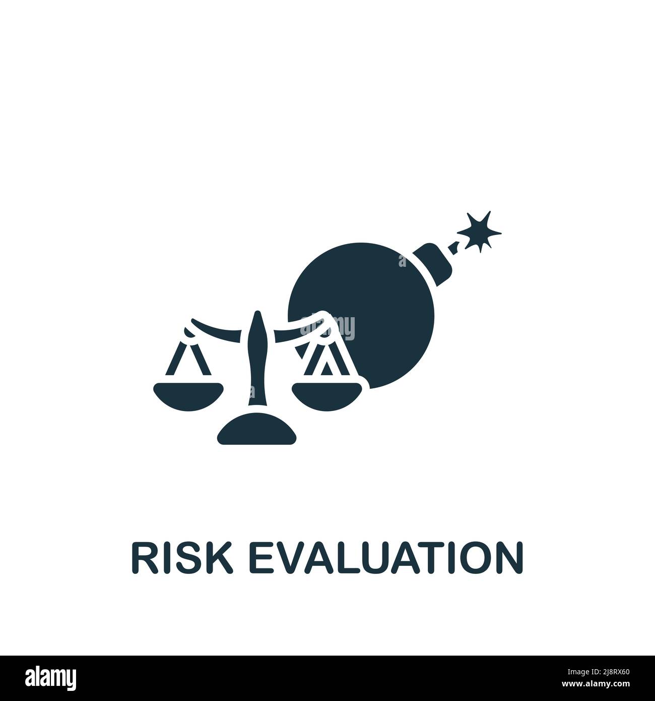 Risk Evaluation icon. Monochrome simple Insurance icon for templates ...
