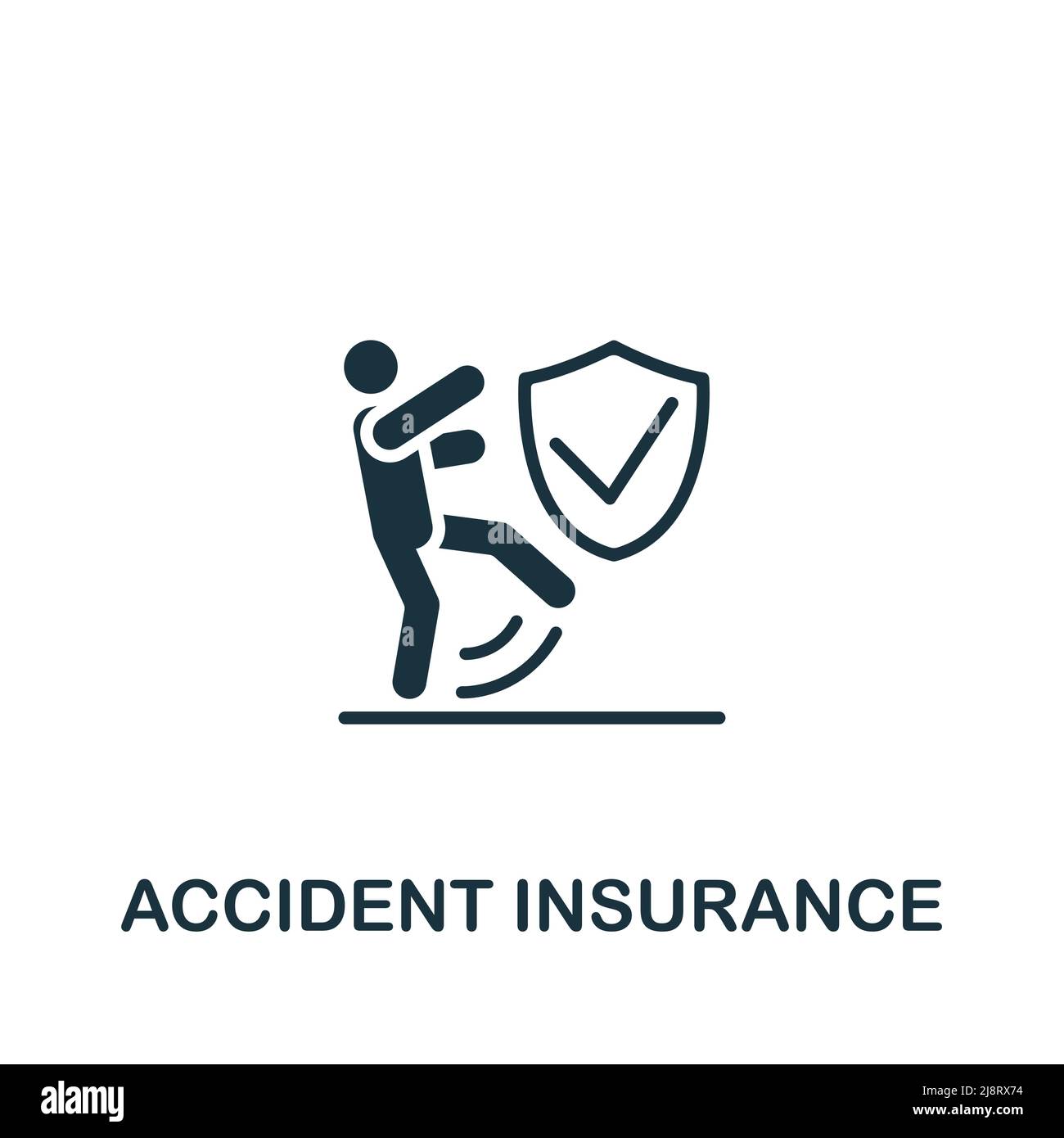 Accident Insurance icon. Monochrome simple Insurance icon for templates ...