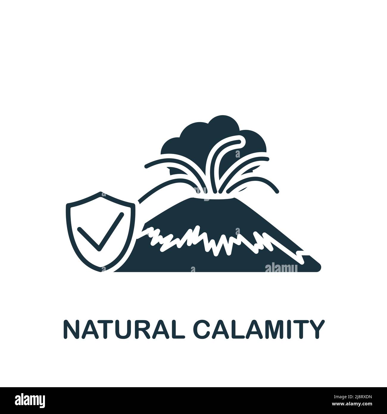 Natural Calamity icon. Monochrome simple Insurance icon for templates ...