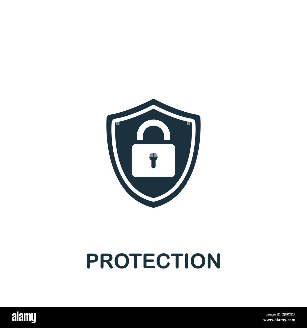 Protection icon. Monochrome simple Insurance icon for templates, web ...
