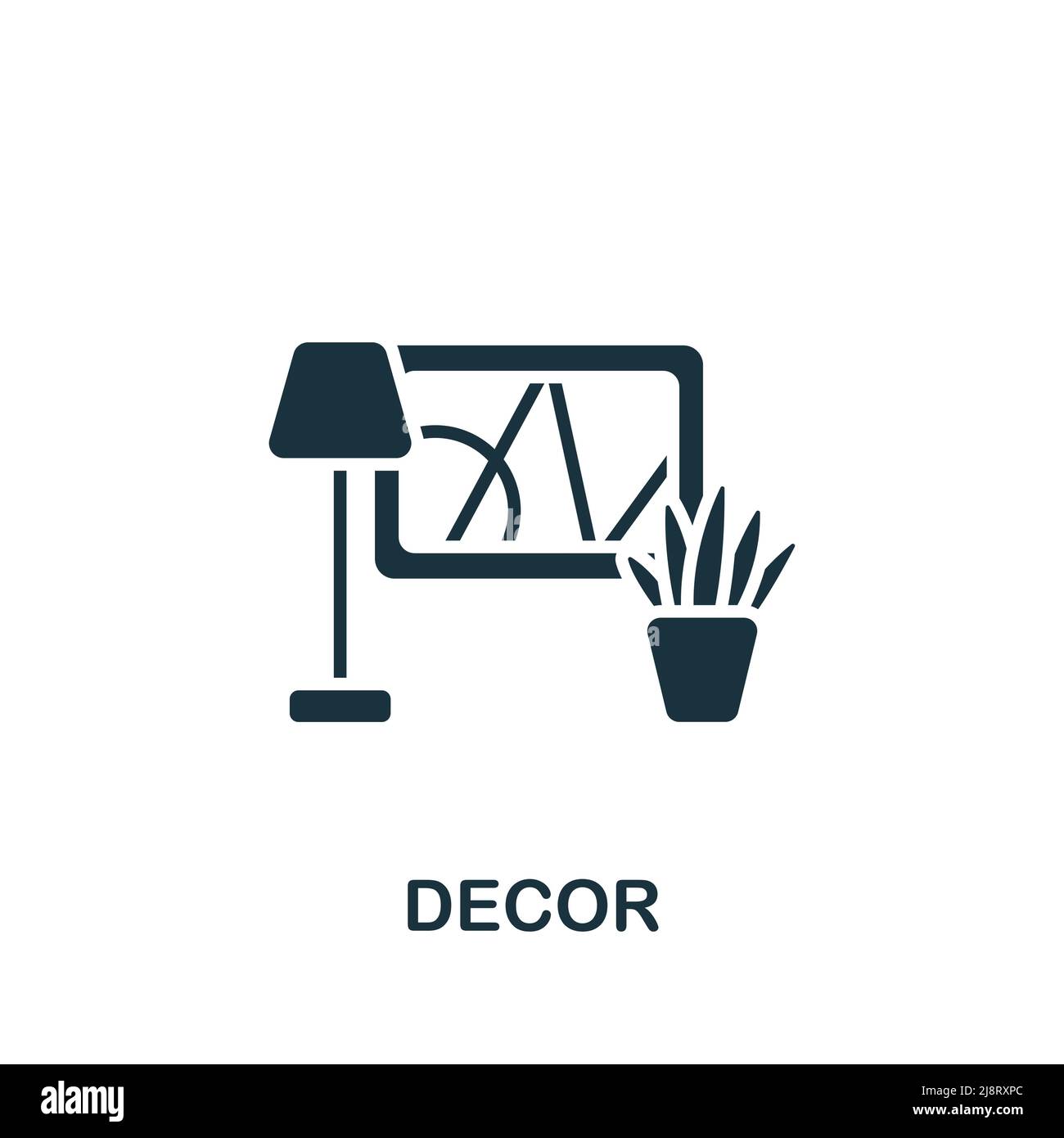 Decor icon. Monochrome simple Interior Furniture icon for templates ...