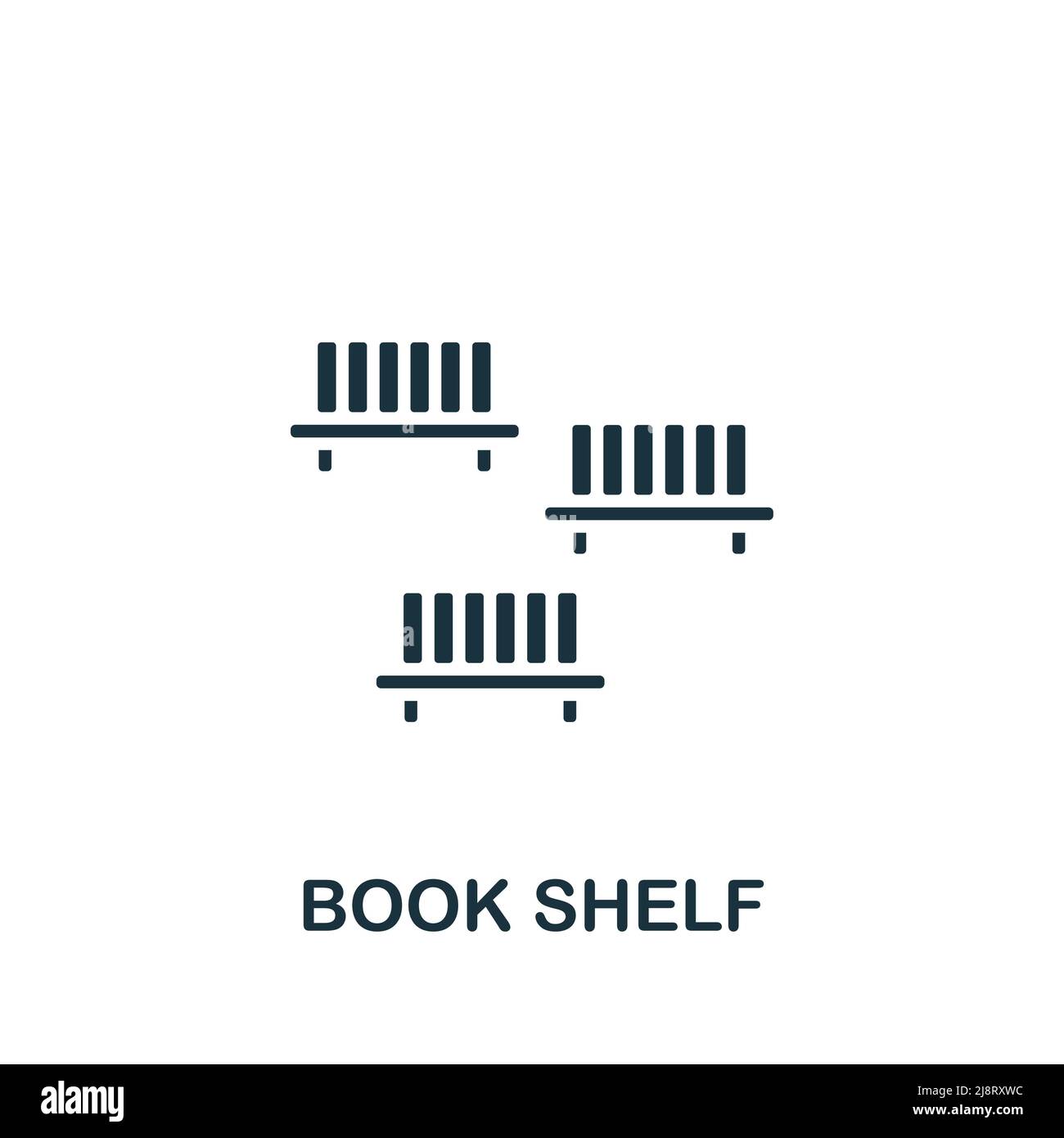 Book Shelf icon. Monochrome simple Interior Furniture icon for ...