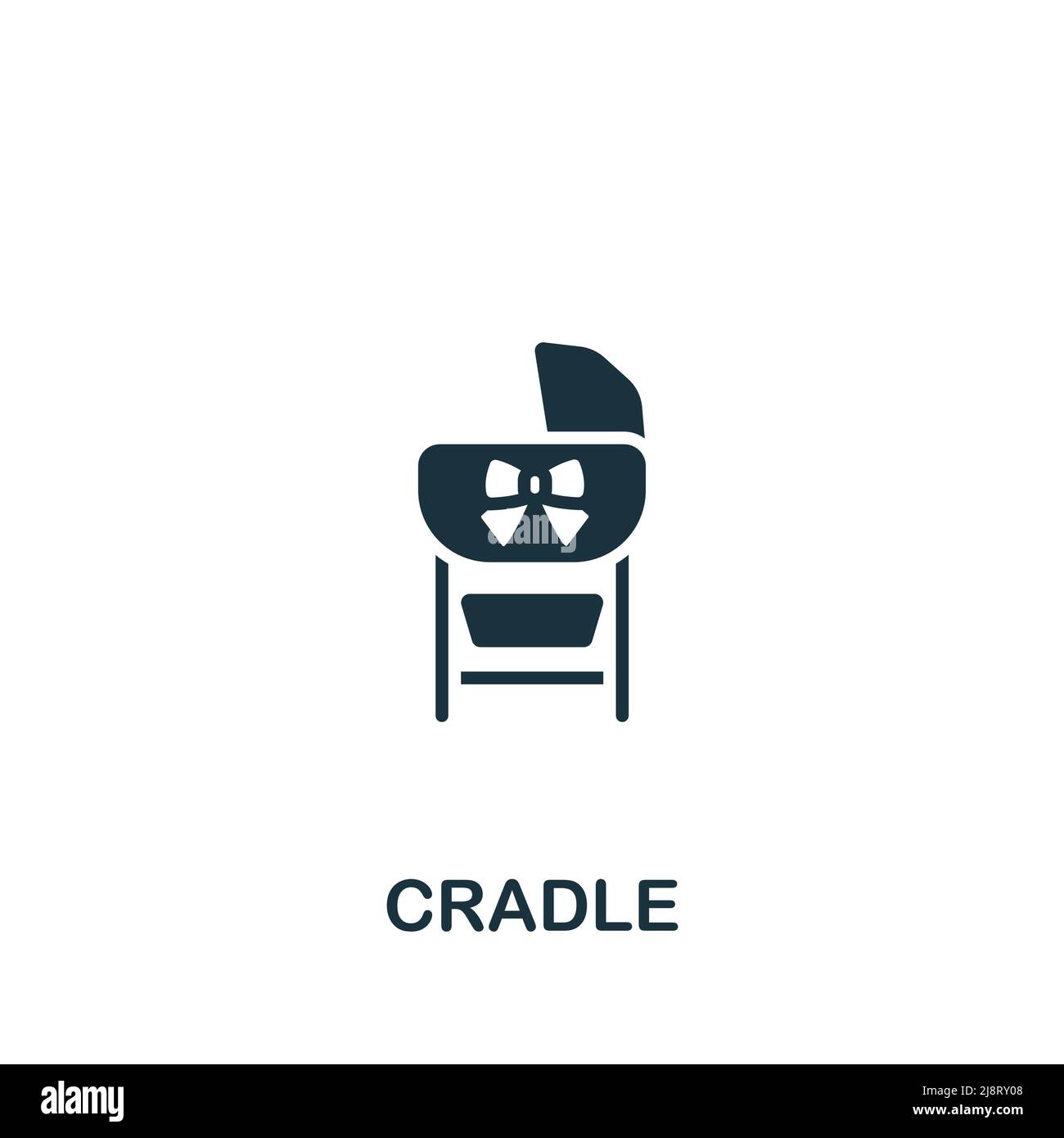 Cradle icon. Monochrome simple Interior Furniture icon for templates ...