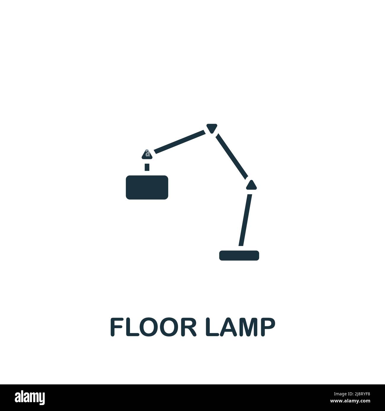 Floor Lamp icon. Monochrome simple Interior Furniture icon for ...