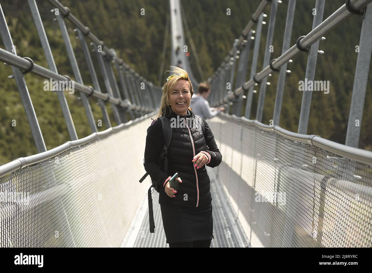 The world's longest suspension footbridge, Sky Bridge 721 in mountain ...