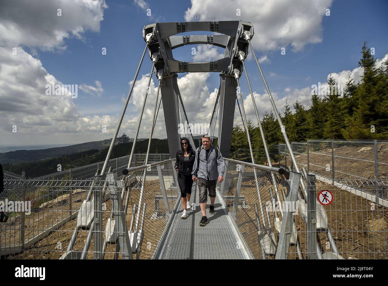 The world's longest suspension footbridge, Sky Bridge 721 in mountain ...