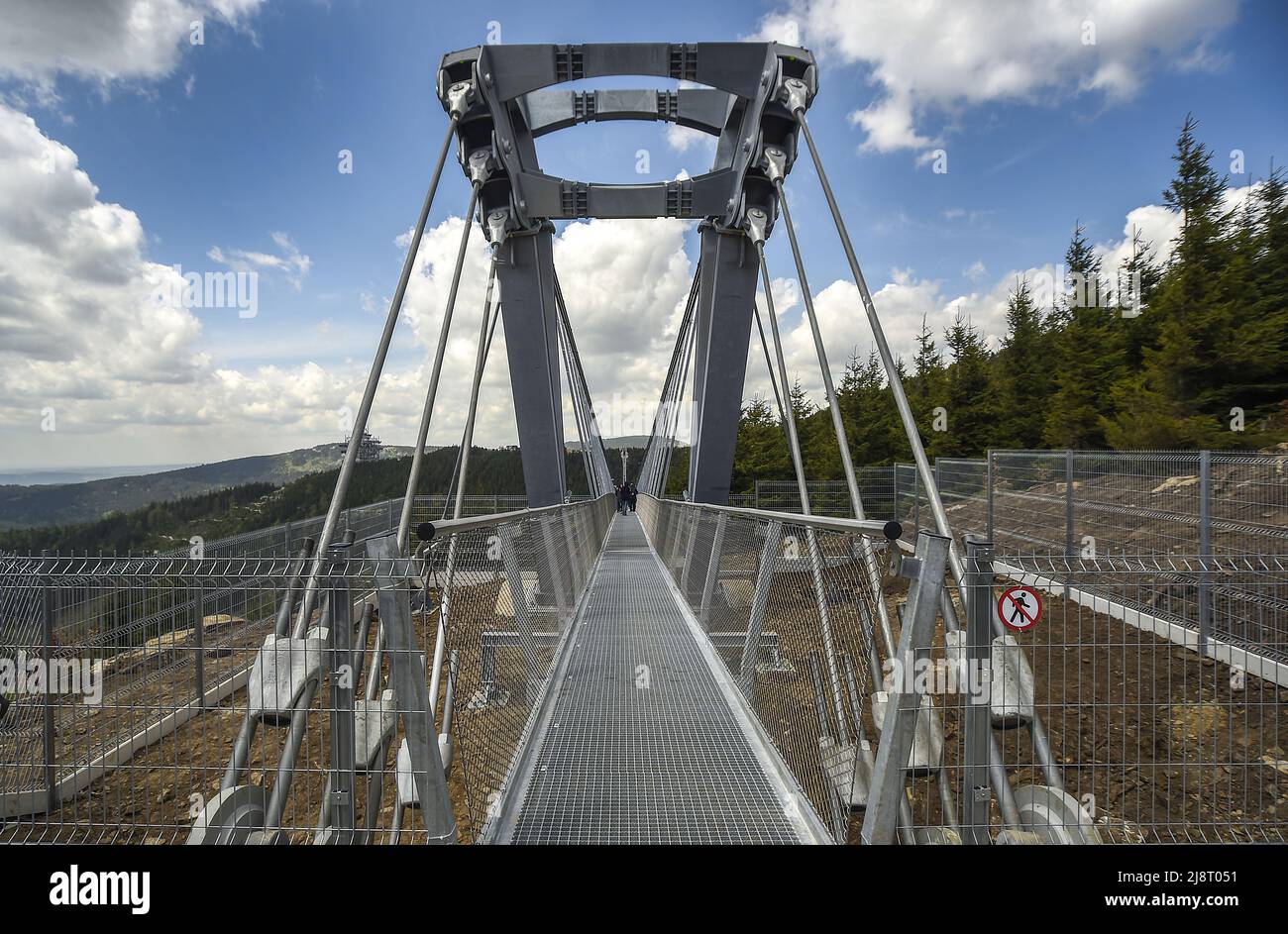 The world's longest suspension footbridge, Sky Bridge 721 in mountain resort Dolni Morava, Czech ...
