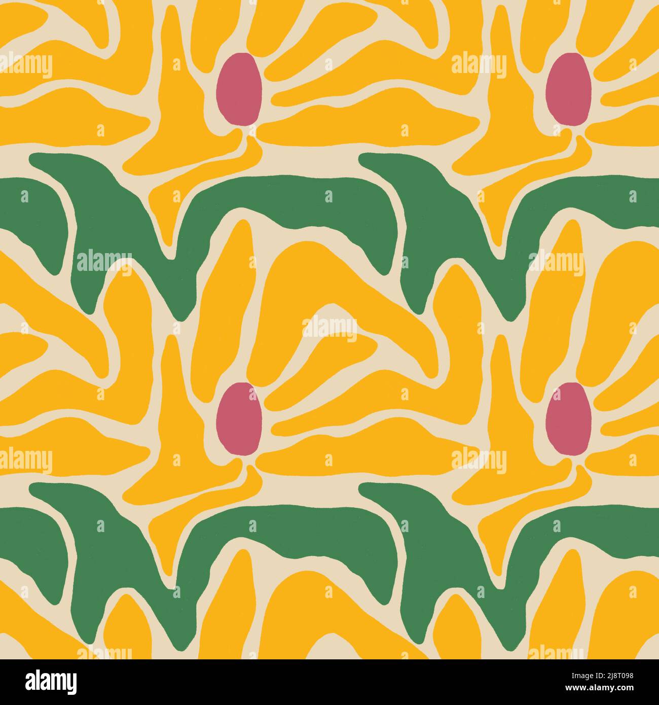 Floral pattern. Yellow floral pattern. Illustration with little flowers ...