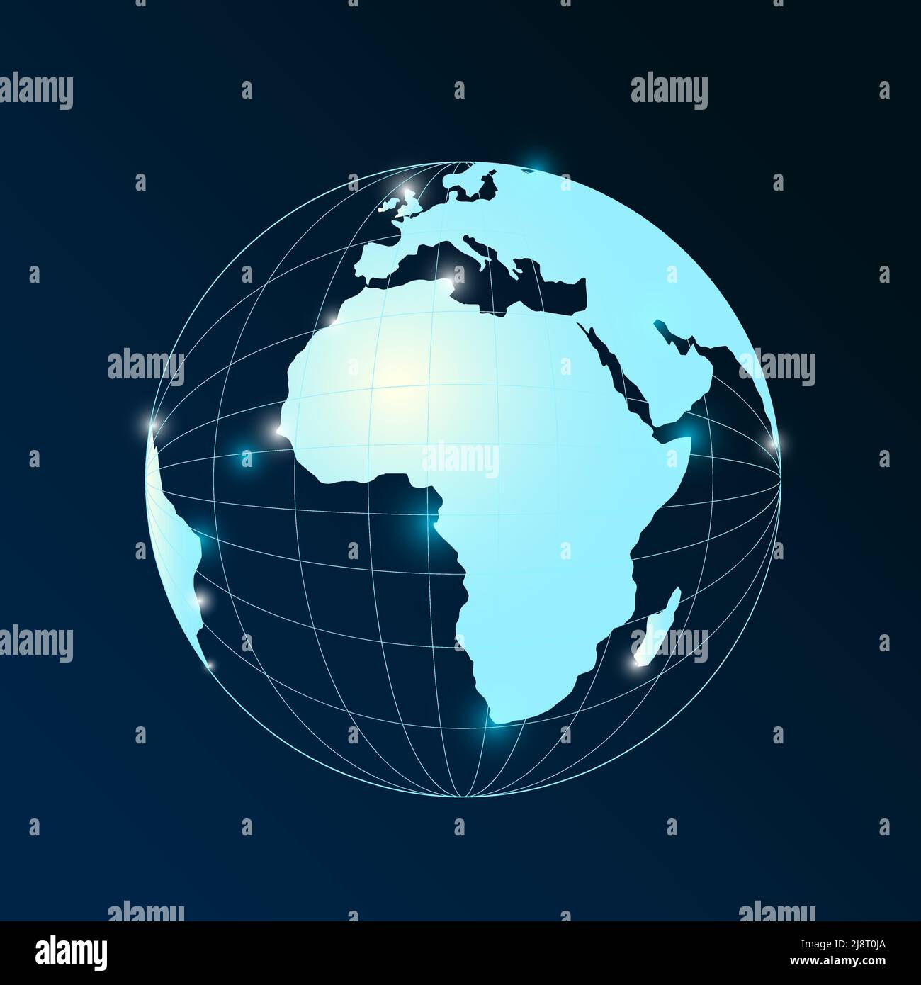 Transparent earth globe in black Stock Vector Images - Alamy