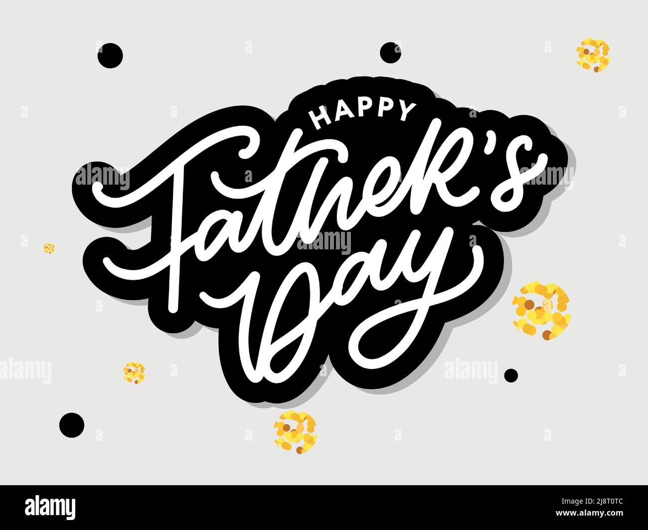 Happy Father s Day Calligraphy greeting card. Vector illustration Stock ...