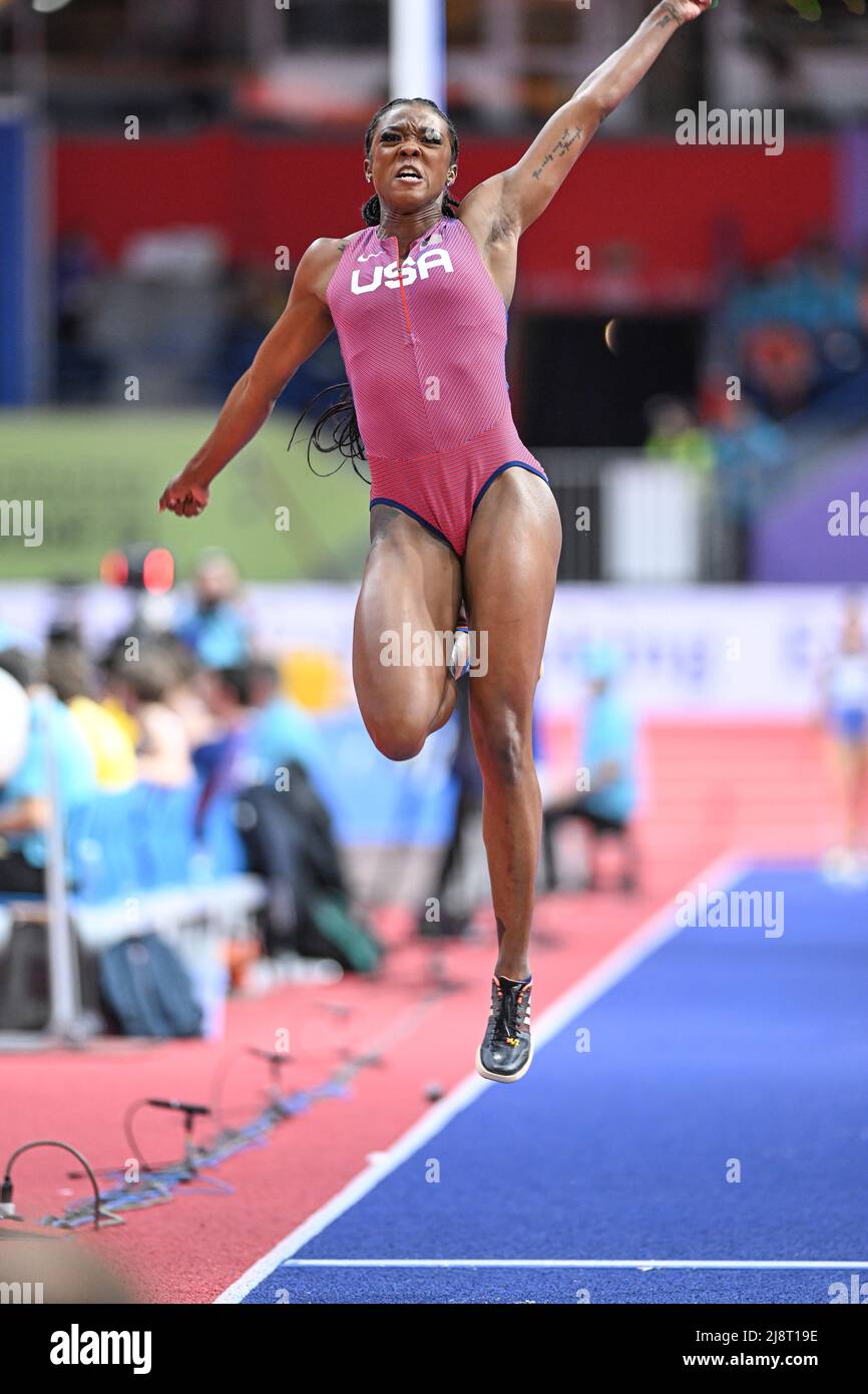 Tiffany Flynn participating in the Belgrade 2022 World Indoor ...