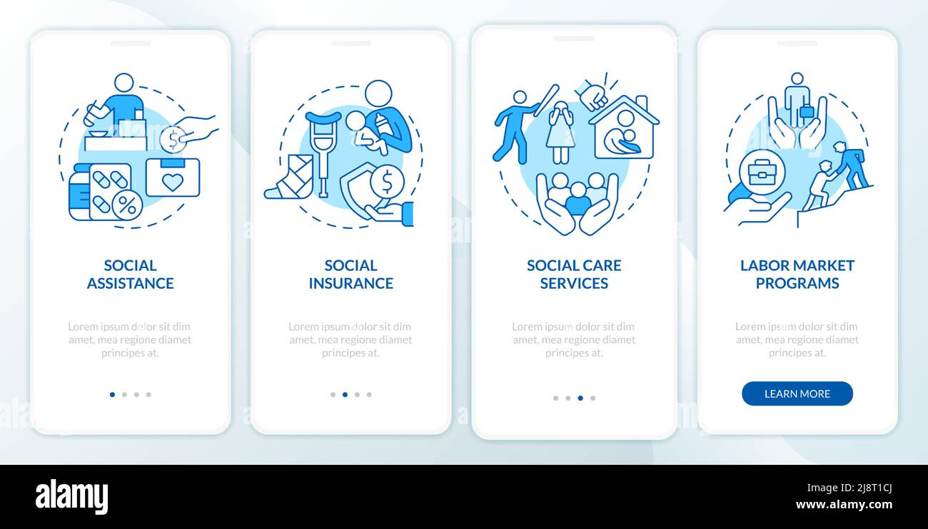 Social service onboarding mobile Stock Vector Images - Alamy
