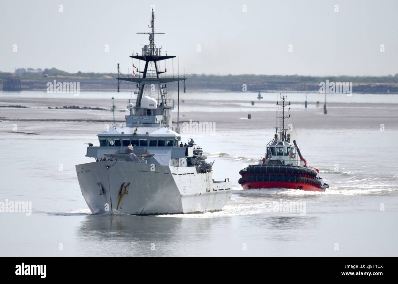 18/05/2022 Tilbury UK. HMS Tyne is a River-Class offshore patrol vessel ...