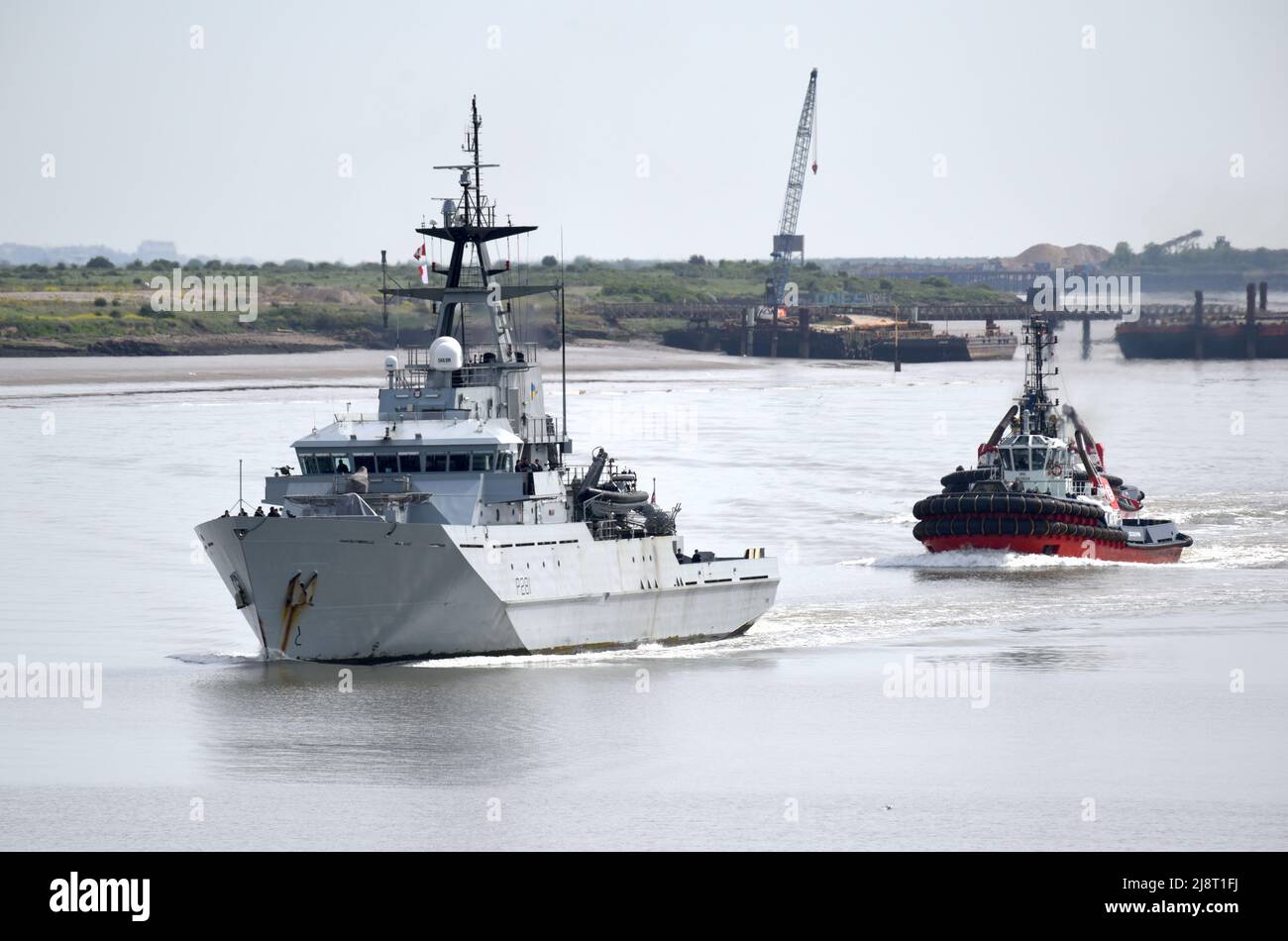 18/05/2022 Tilbury UK. HMS Tyne is a River-Class offshore patrol vessel ...