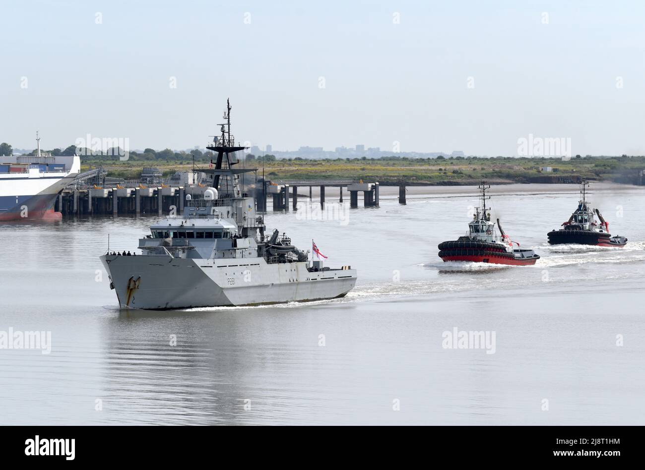 18/05/2022 Tilbury UK. HMS Tyne is a River-Class offshore patrol vessel ...