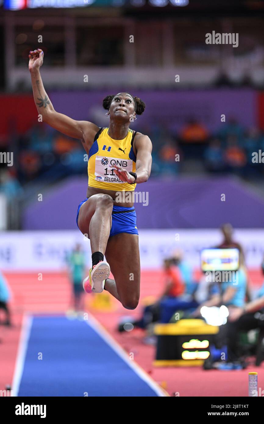 Akela Jones participating in the Belgrade 2022 World Indoor ...