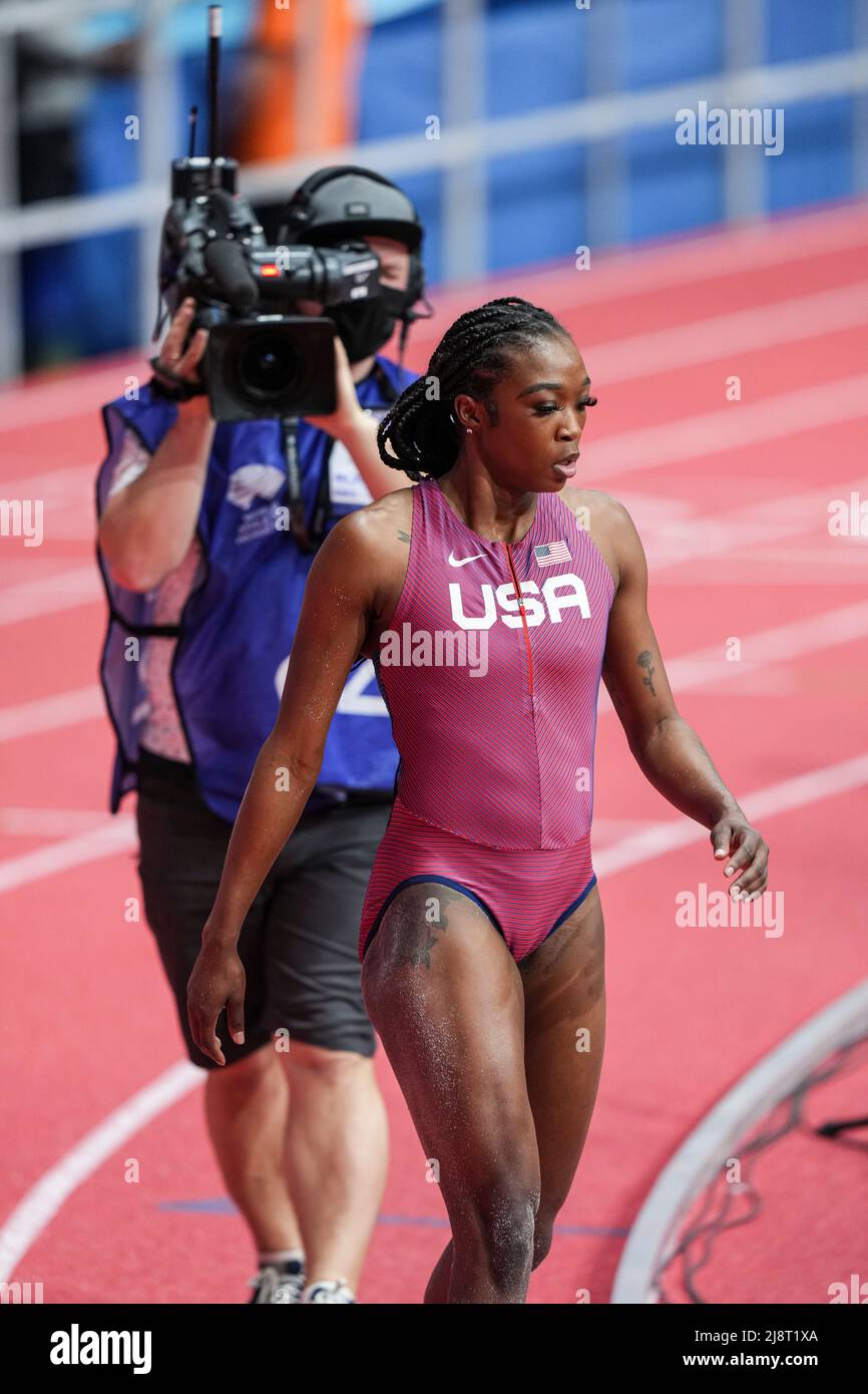 Tiffany Flynn participating in the Belgrade 2022 World Indoor ...