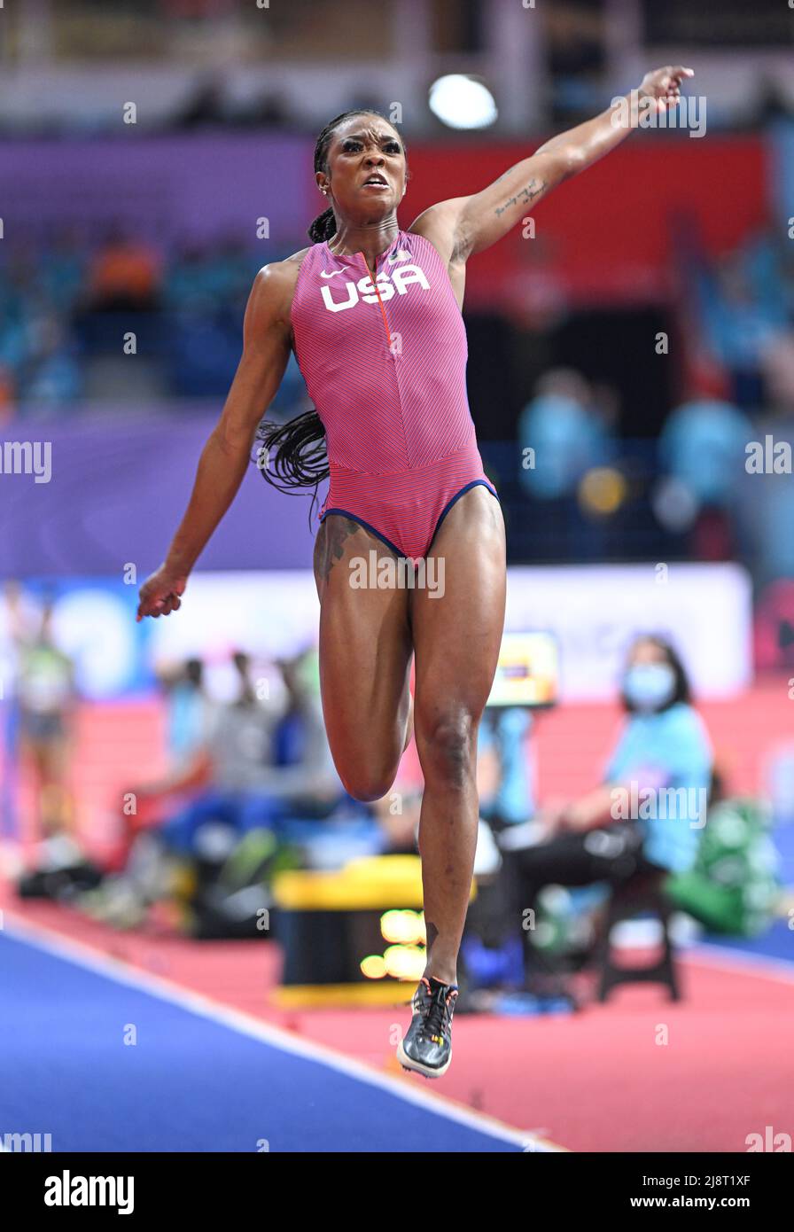 Tiffany Flynn participating in the Belgrade 2022 World Indoor ...