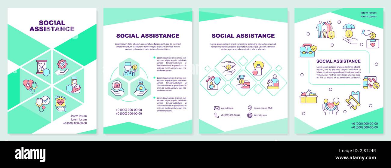 Social assistance brochure template Stock Vector Image & Art - Alamy