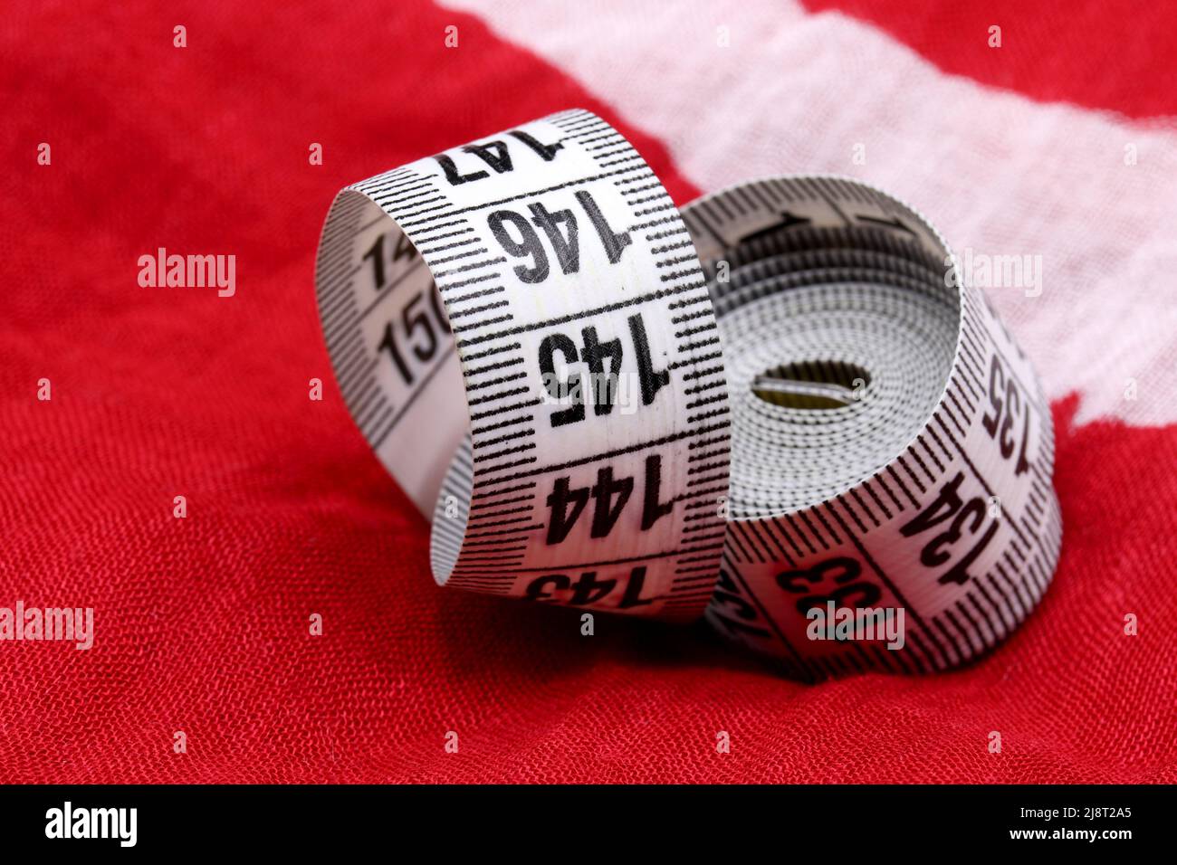 Close up colorful measuring tape detail Stock Photo - Alamy