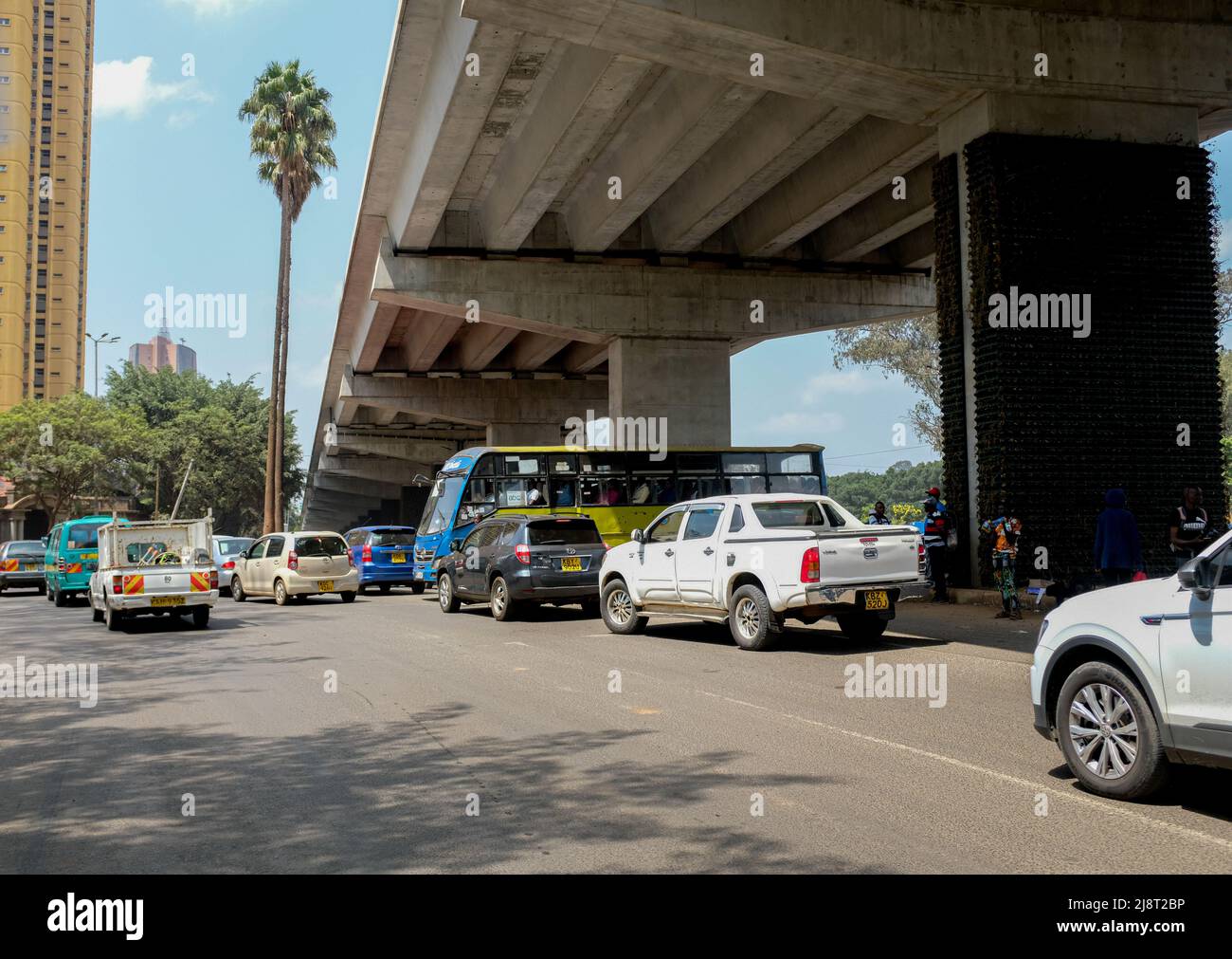 Motorists drive past the new Nairobi Expressway. On 14th May 2022 ...