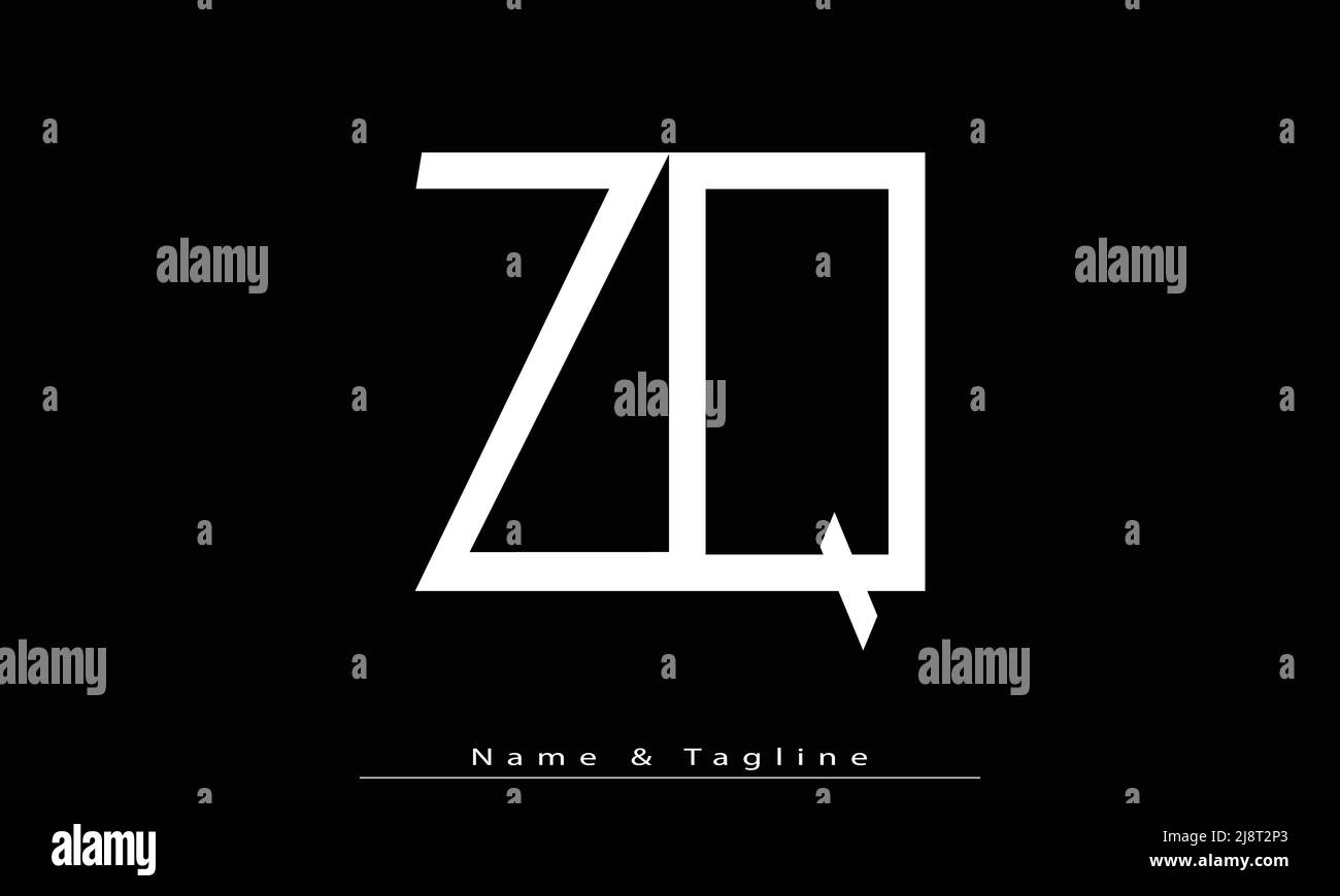 Alphabet letters Initials Monogram logo ZQ , QZ Stock Vector Image ...