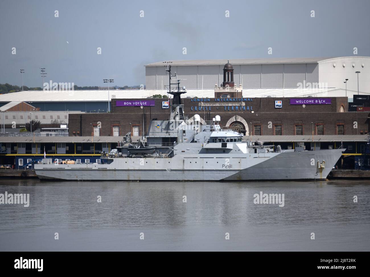 18/05/2022 Tilbury UK. HMS Tyne is a River-Class offshore patrol vessel ...