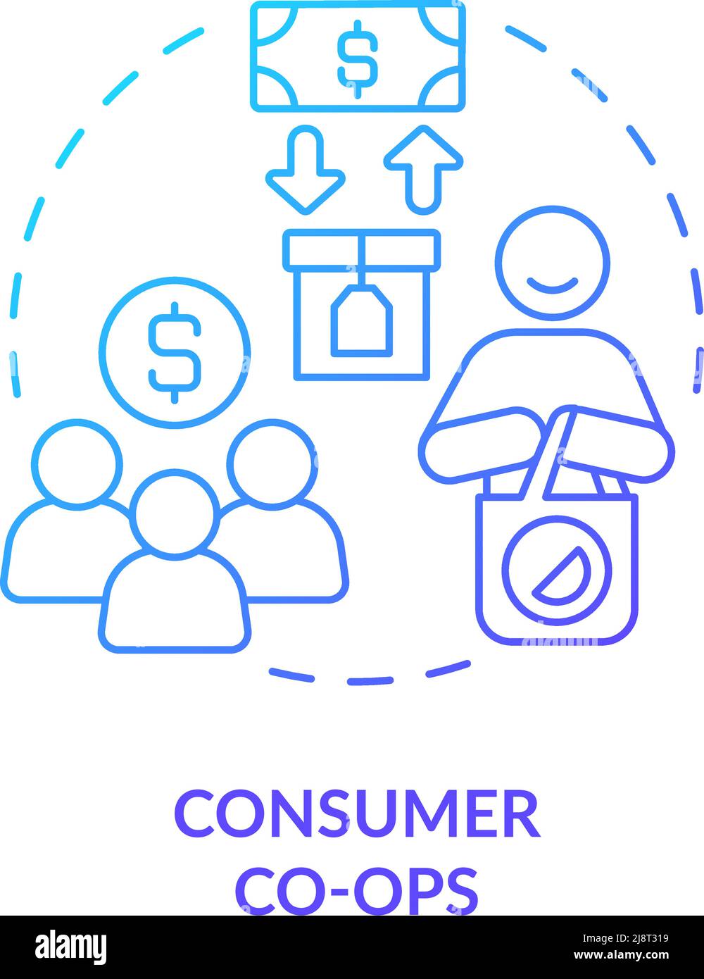 Consumer co-ops blue gradient concept icon Stock Vector Image & Art - Alamy Consumer co-ops blue gradient concept icon Stock Vector Image & Art - Alamy