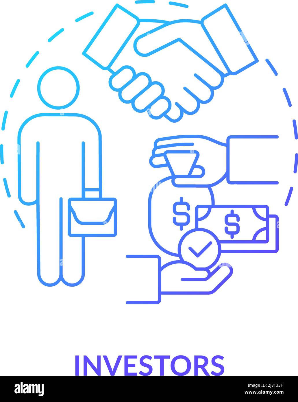 Investors blue gradient concept icon Stock Vector Image & Art - Alamy