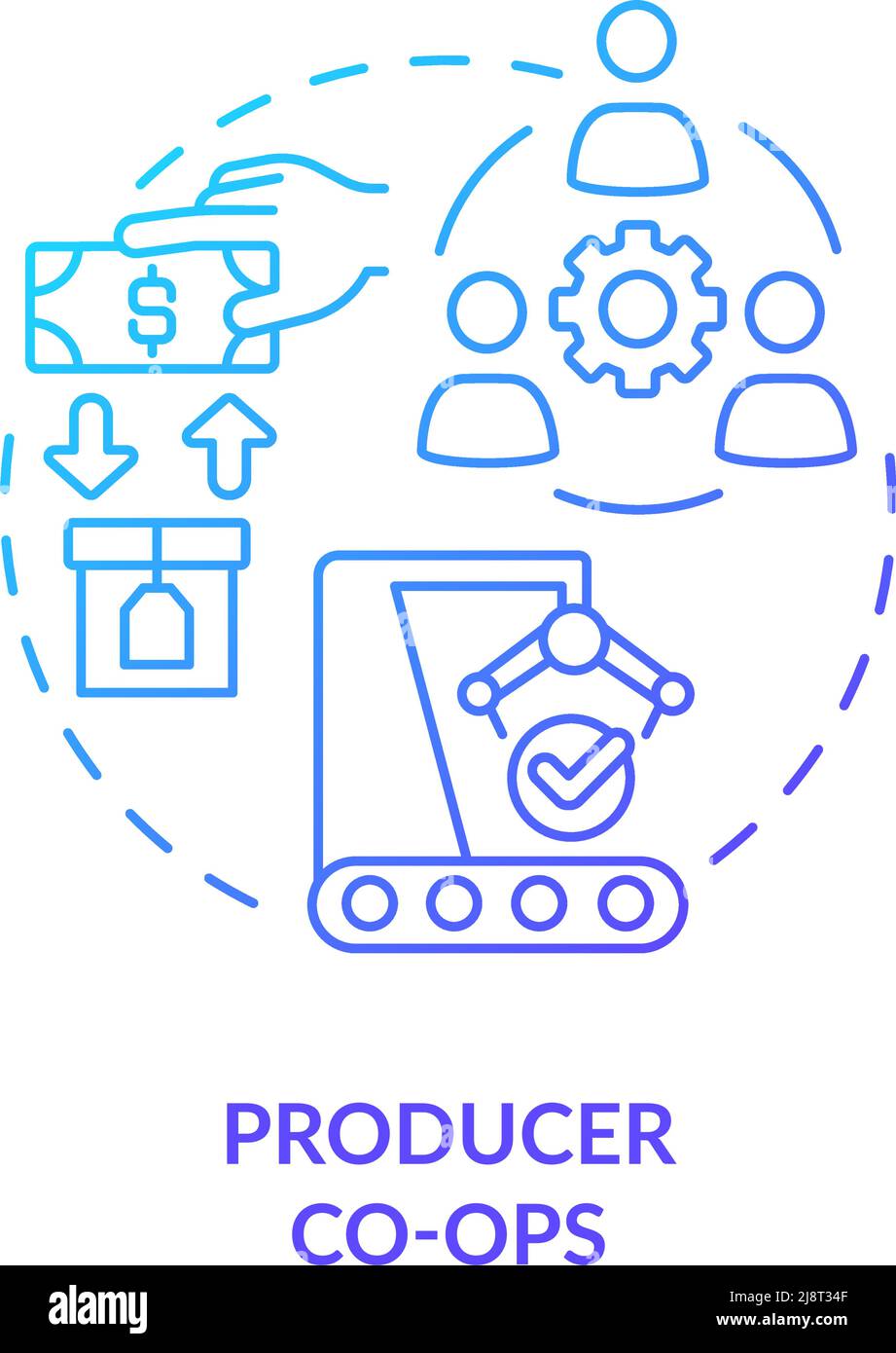 Producer co-ops blue gradient concept icon Stock Vector Image & Art - Alamy Producer co-ops blue gradient concept icon Stock Vector Image & Art - Alamy