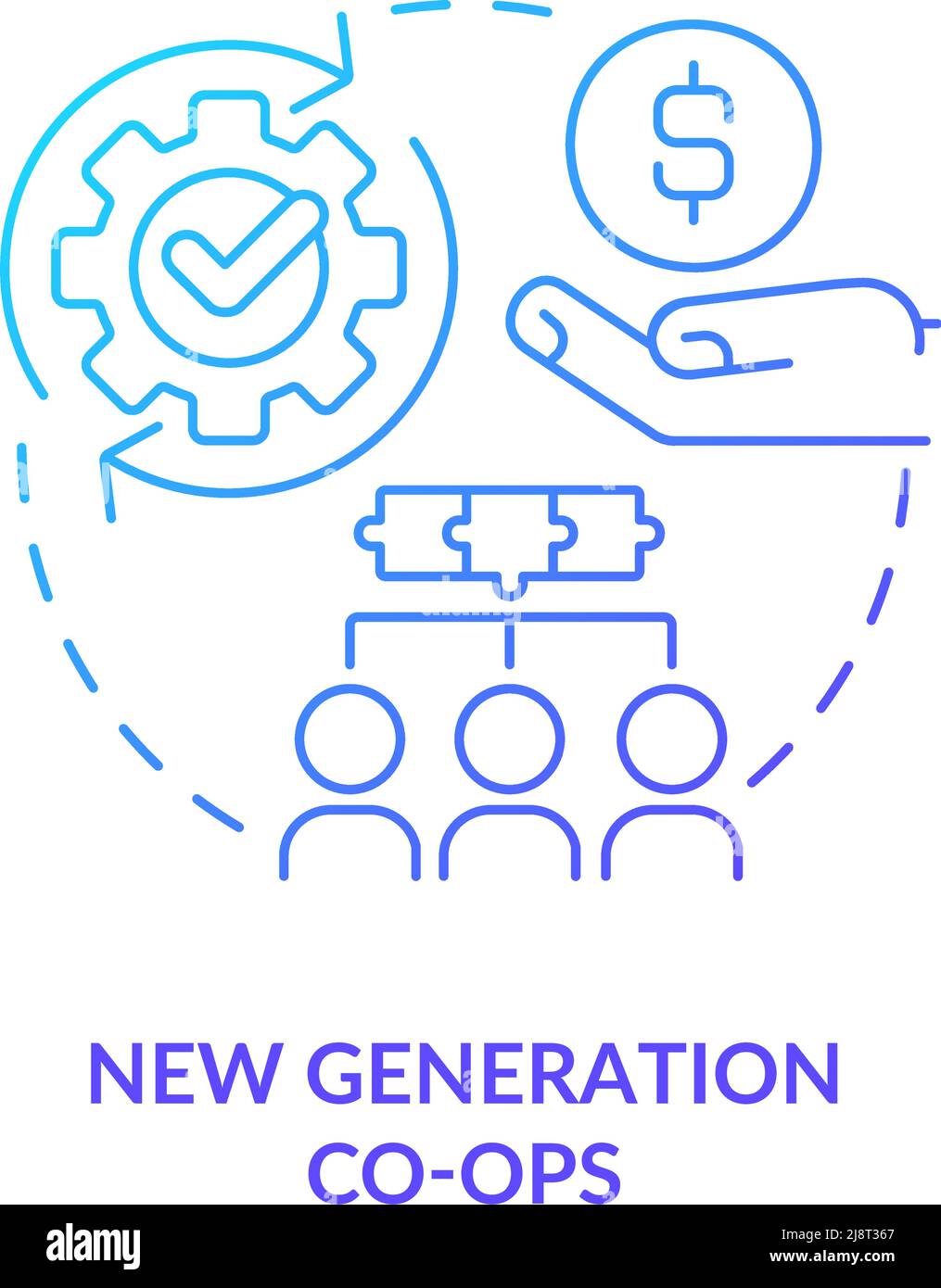 New generation co-ops blue gradient concept icon Stock Vector Image ... New generation co-ops blue gradient concept icon Stock Vector Image ...