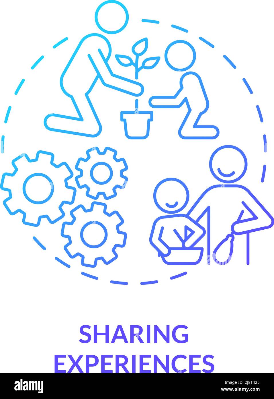 Sharing experiences blue gradient concept icon Stock Vector Image & Art ... Sharing experiences blue gradient concept icon Stock Vector Image & Art ...