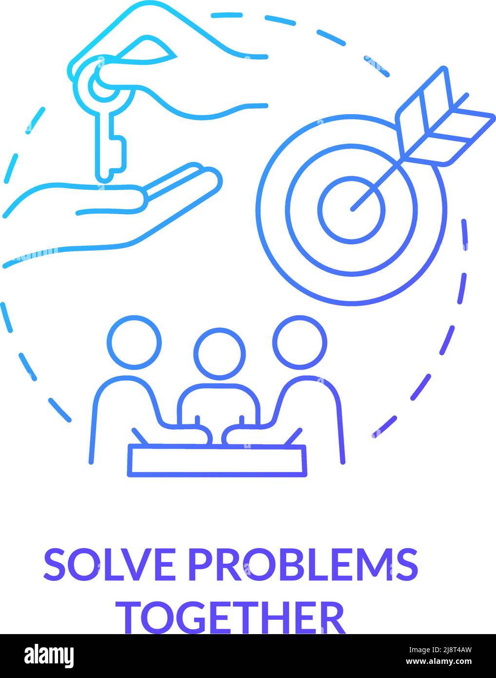 Solve problems together Stock Vector Images - Alamy