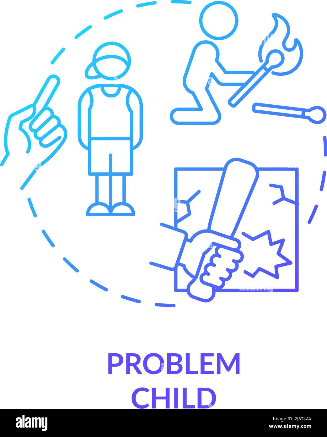 Problem child Stock Vector Images - Alamy