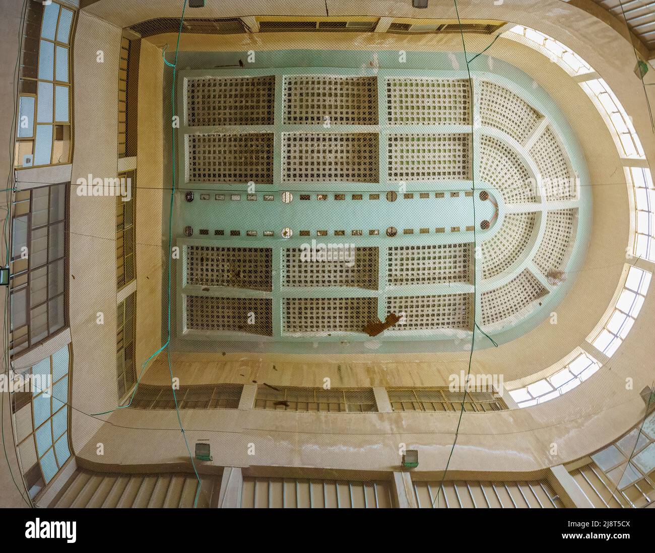 Haifa, Israel - May 13, 2022: View of the ceiling of the historic ...