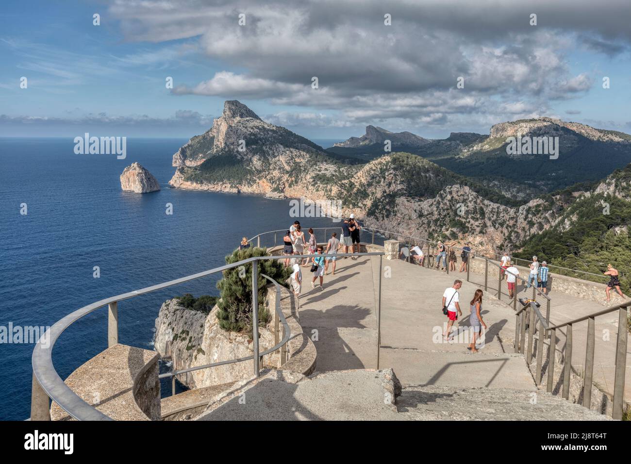 View from Mirador Es Colomer observation point on the Formentor ...