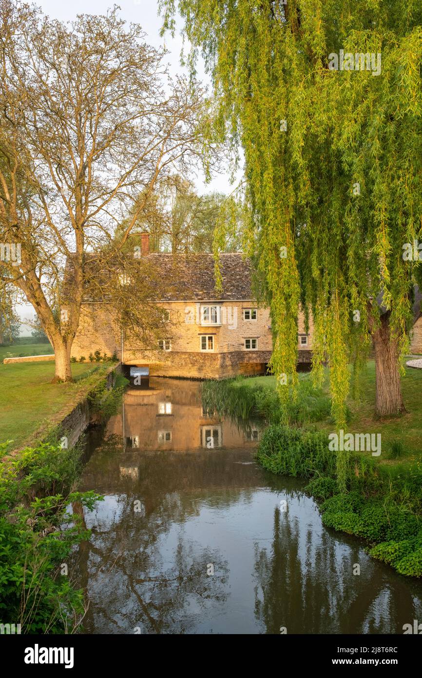 North Aston Mill house in the early morning spring light. North Aston ...