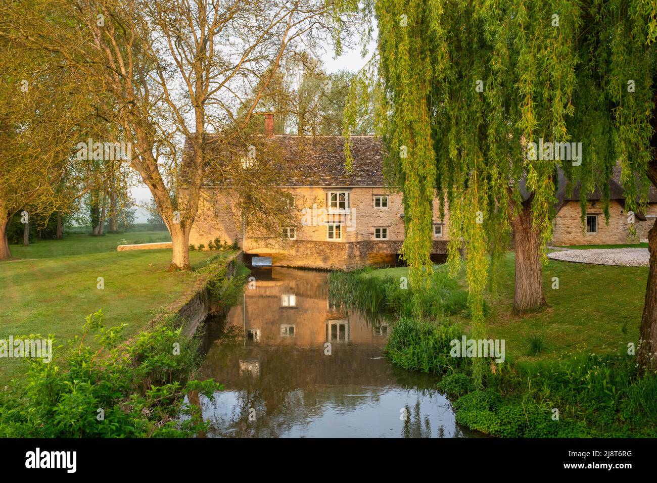 North Aston Mill house in the early morning spring light. North Aston ...
